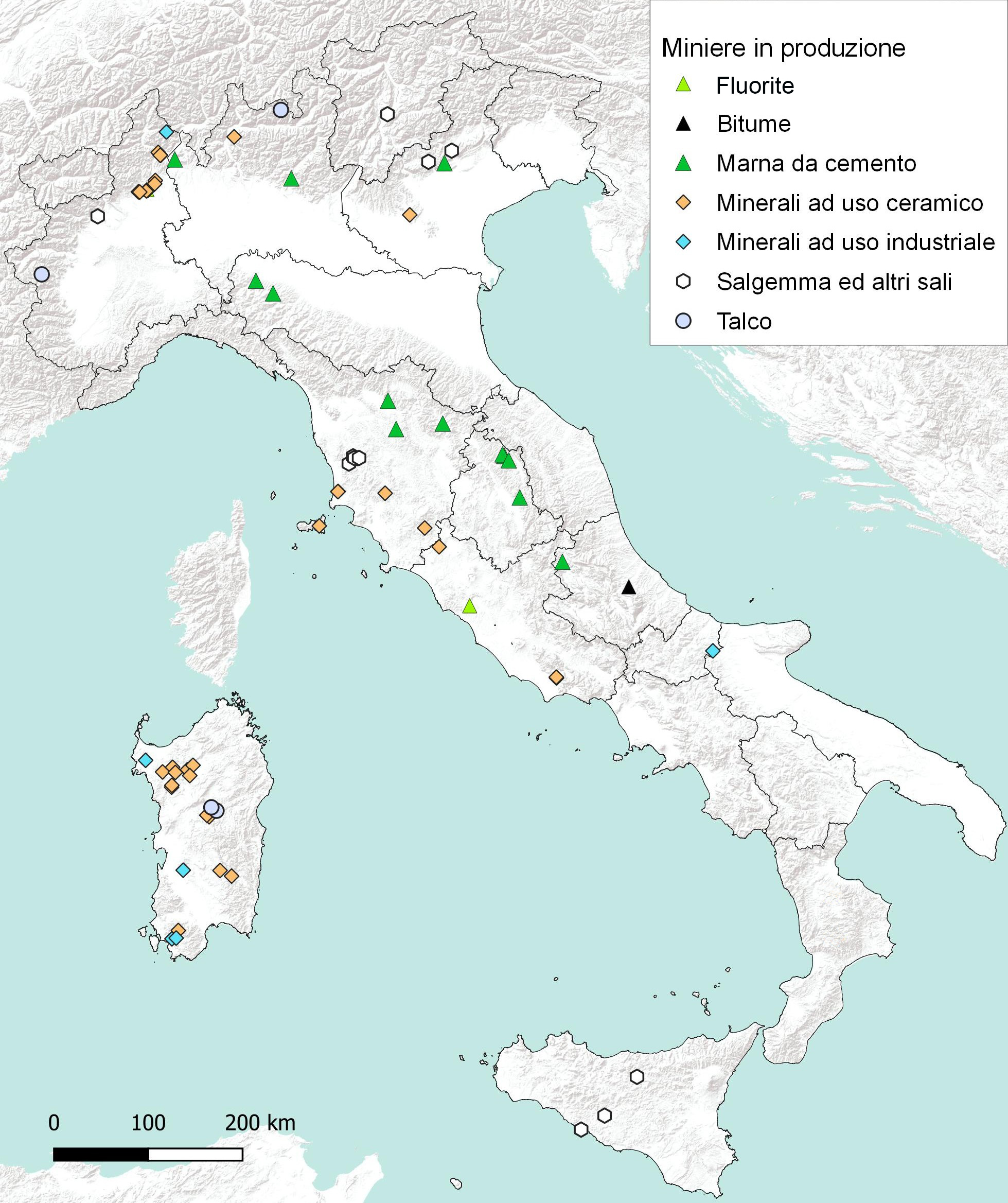 SITI DI ESTRAZIONE DI MINERALI DI PRIMA CATEGORIA (MINIERE) | Indicatori ambientali